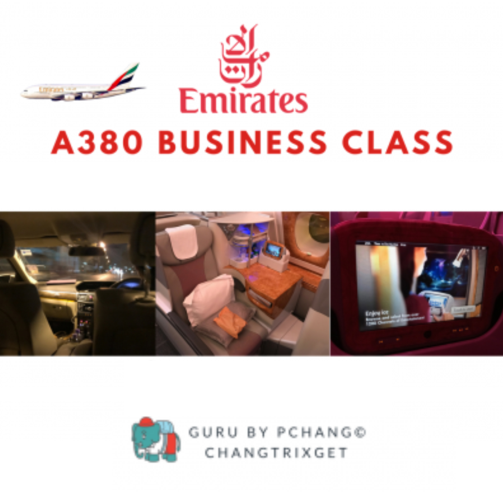 รีวิวสายการบิน : Emirates Airlines a380 Business Class